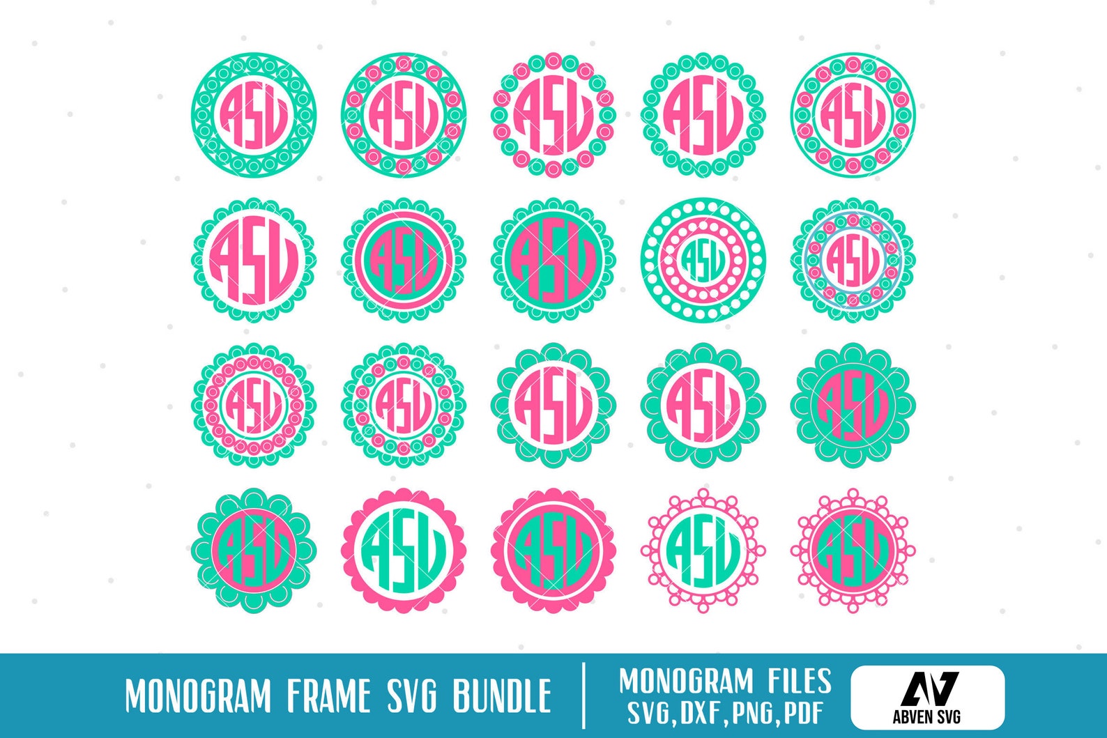 Monogram Svg Monogram Monogram Frame Svg Monogram Clip Art | Etsy