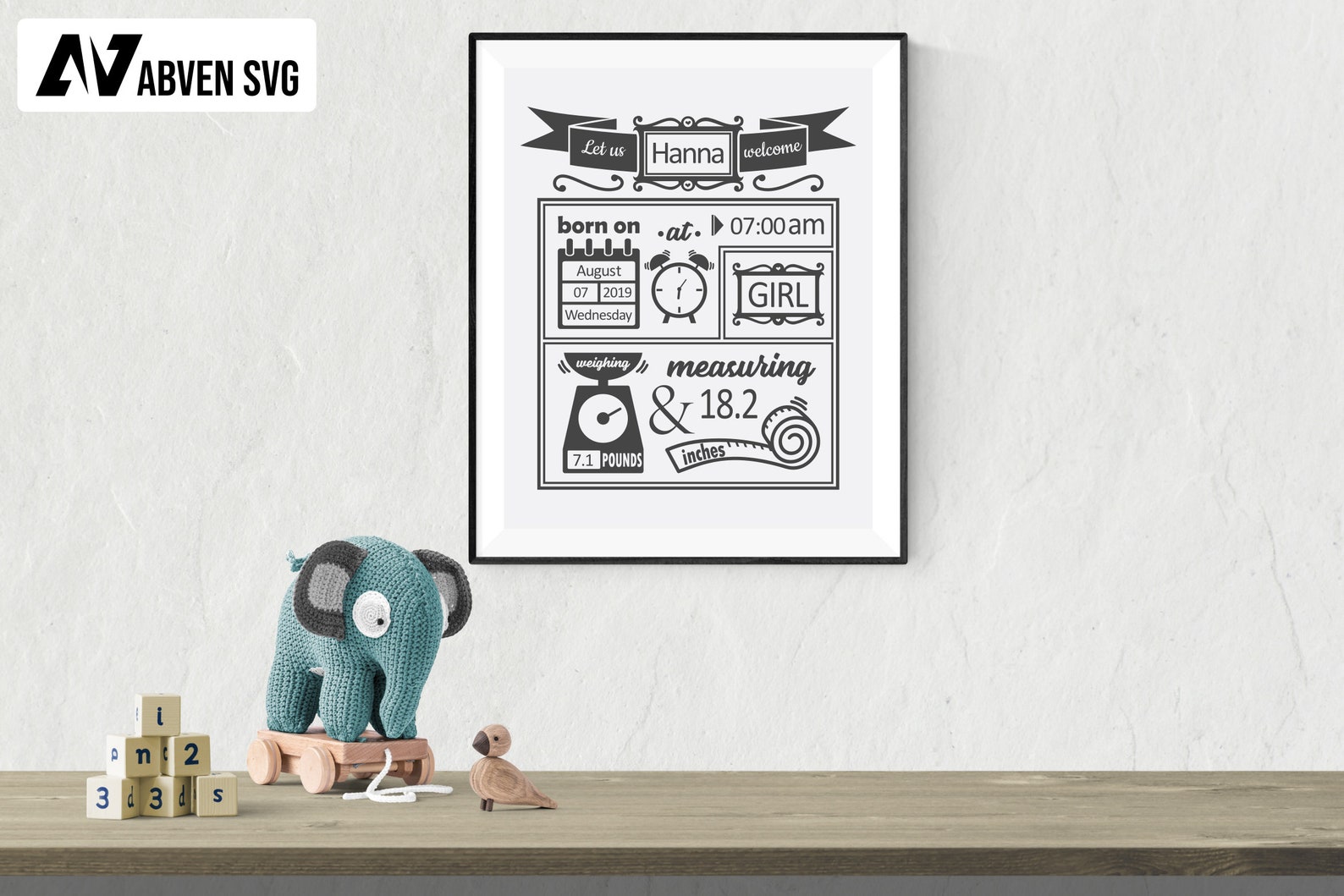 Birth Stats Svg, Birth Information Svg, Birth Statistics Svg, Newborn ...