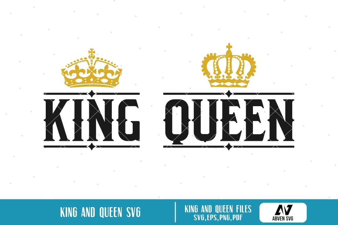 King Svg, King Clip Art, Queen Svg, Queen Clip Art, Crown Svg, King ...
