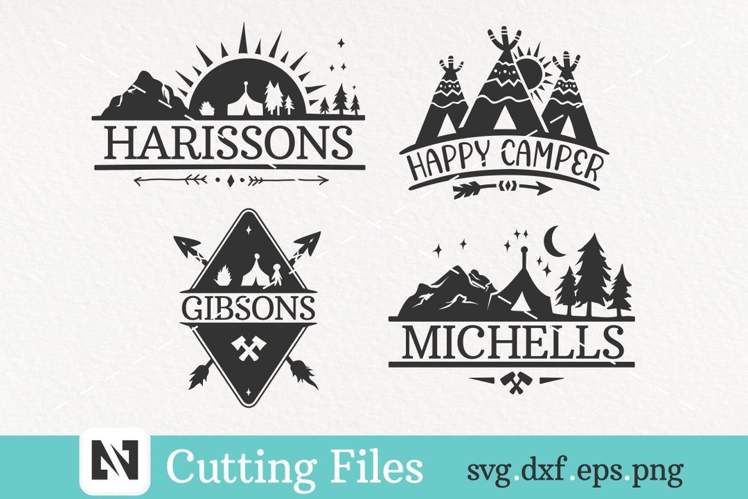 Camping Svg, Camping Clip Art, Camper Svg, Happy Camper Svg, Teepee Svg ...