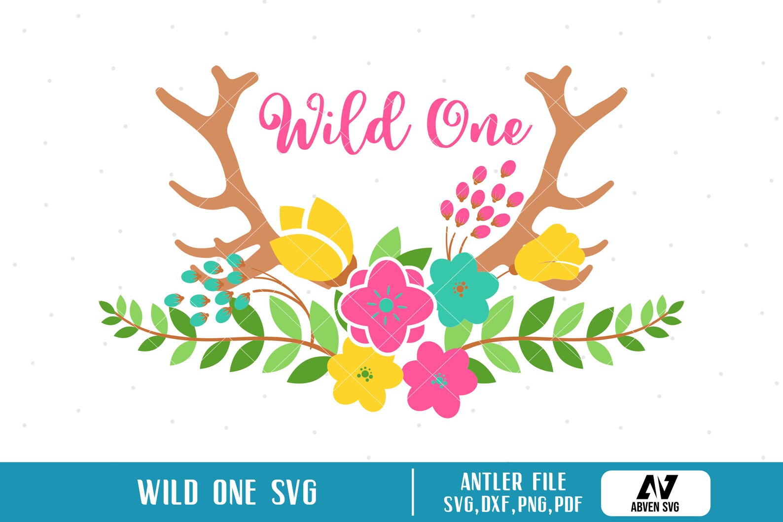 Wild One Svg Antler Svg Deer Antler Svg Baby Svg Toddler - Etsy