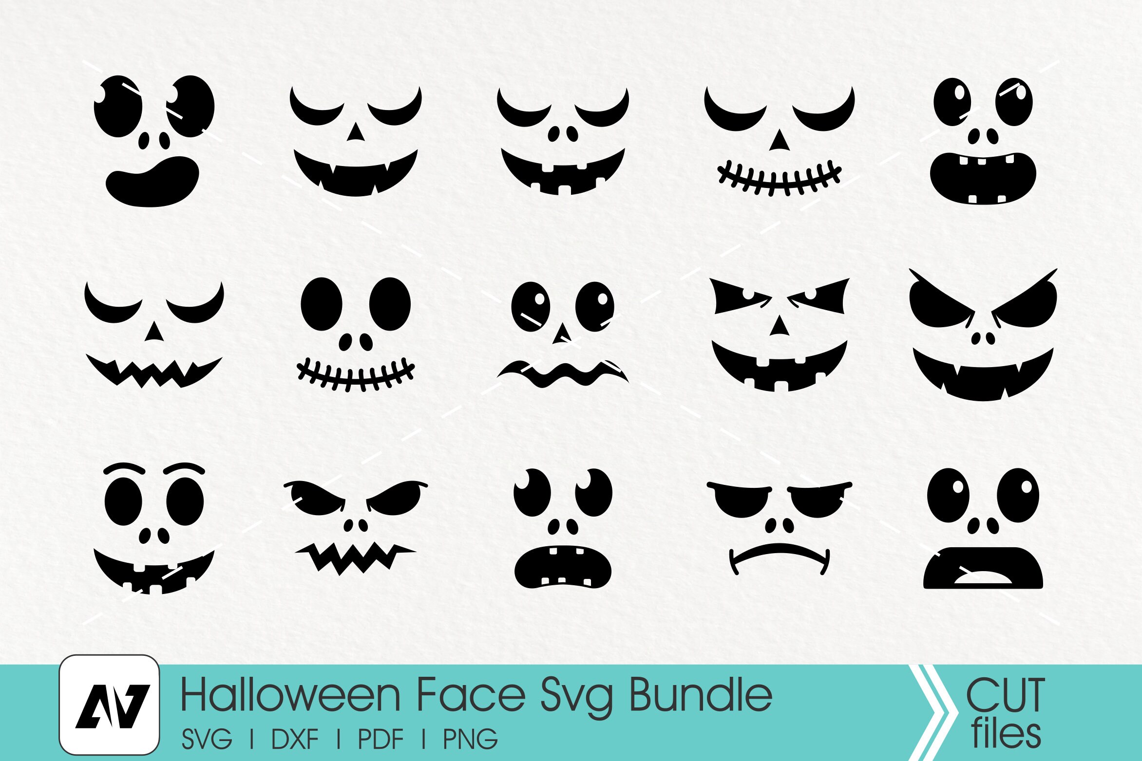 Halloween Face Svg Scary Face Svg Pumpkin Face Svg | Etsy