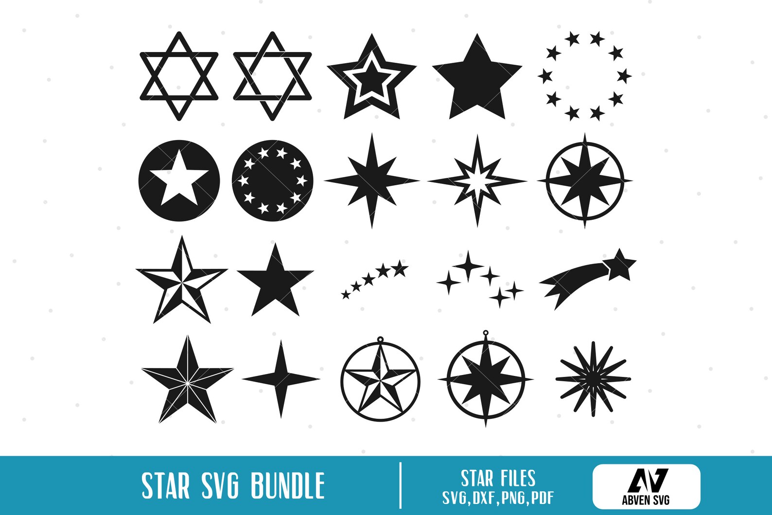 Star Svg Star Clip Art Star Graphics Shooting Star Svg | Etsy