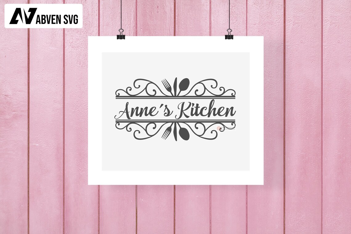 Kitchen Svg Kitchen Monogram Svg Kitchen Utensils Svg - Etsy