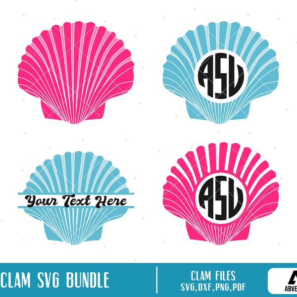 Shell Monogram Svg - Etsy