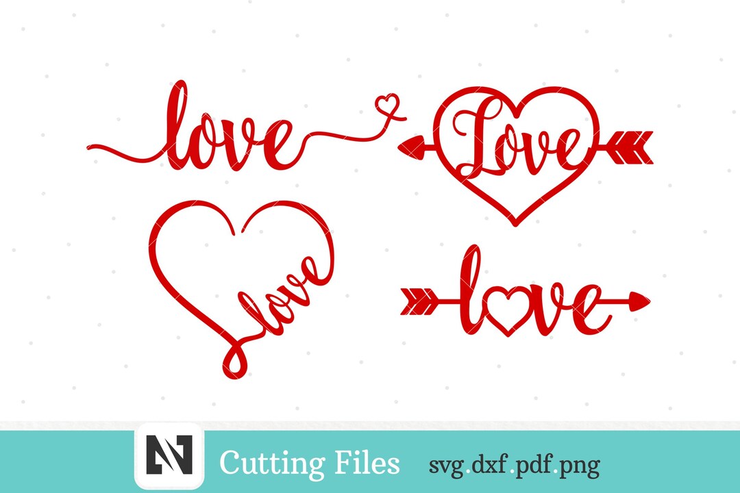Love Svg, Love Heart Svg, Love Arrow Svg, Heart Svg, Love Clip Art ...