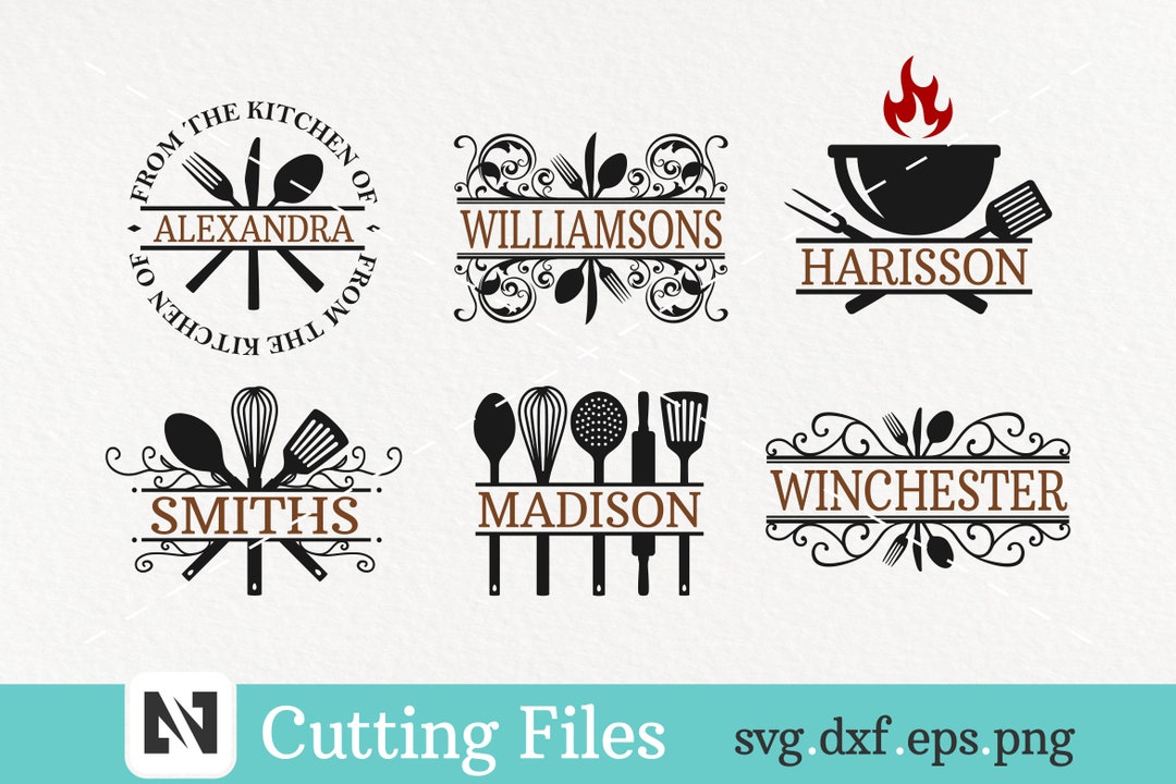 Kitchen Monogram Svg, Kitchen Svg, Cooking Monogram Svg, Kitchen ...
