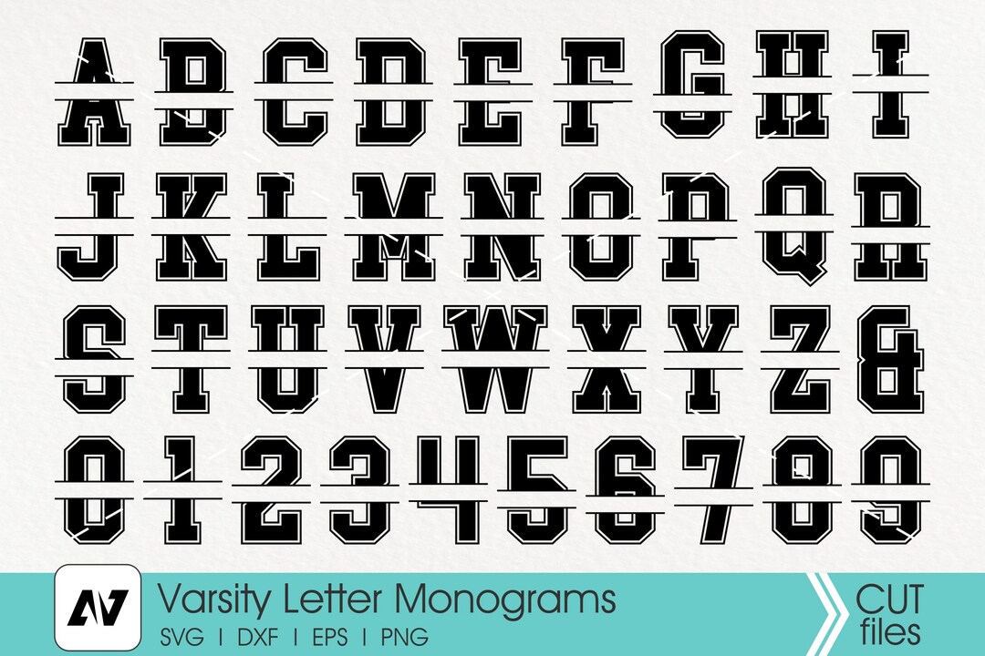 Varsity Letter Monogram Svg, Varsity Letter Svg, Letter Monogram Svg ...