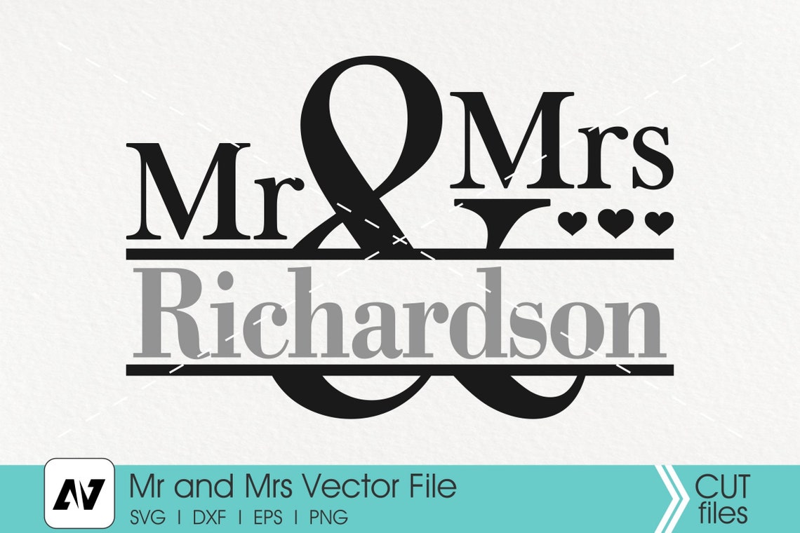 Mr and Mrs Svg Mr and Mrs Monogram Svg Mr and Mrs Clip Art - Etsy