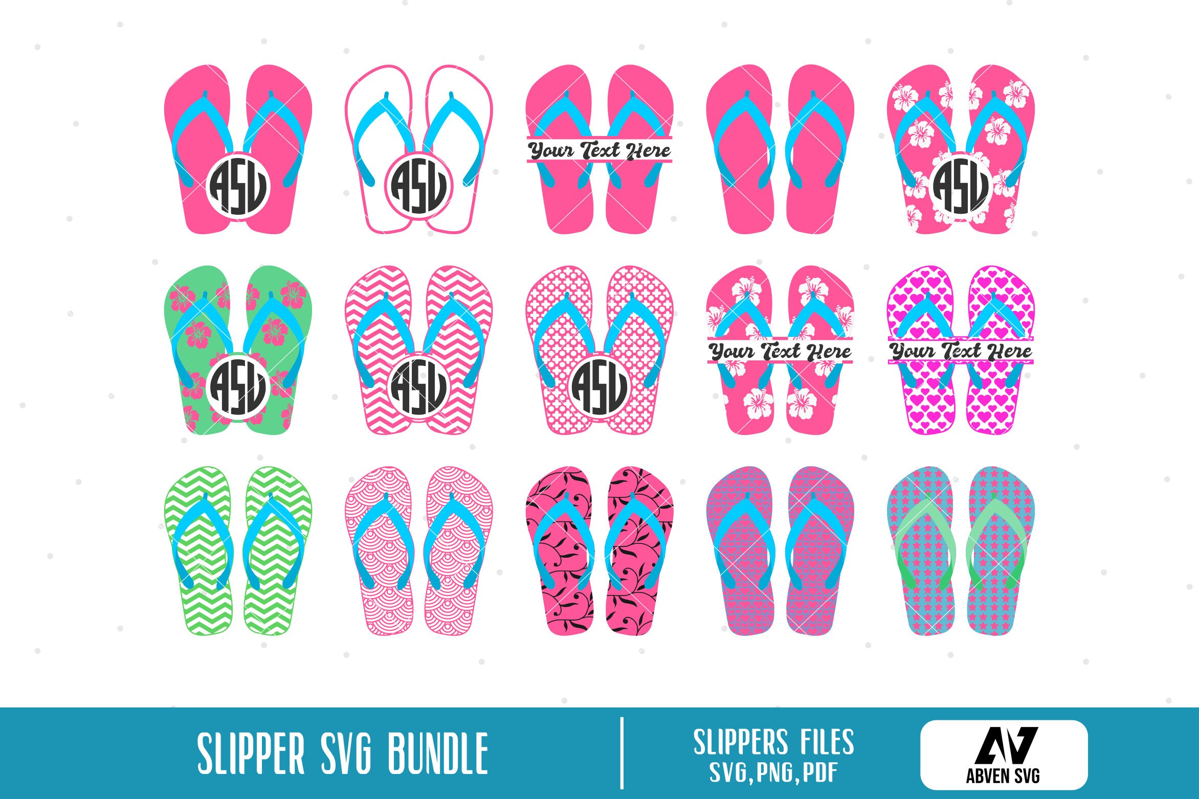 Flip Flop Svg Slippers Svg Slippers Monogram Svg Sandal | Etsy