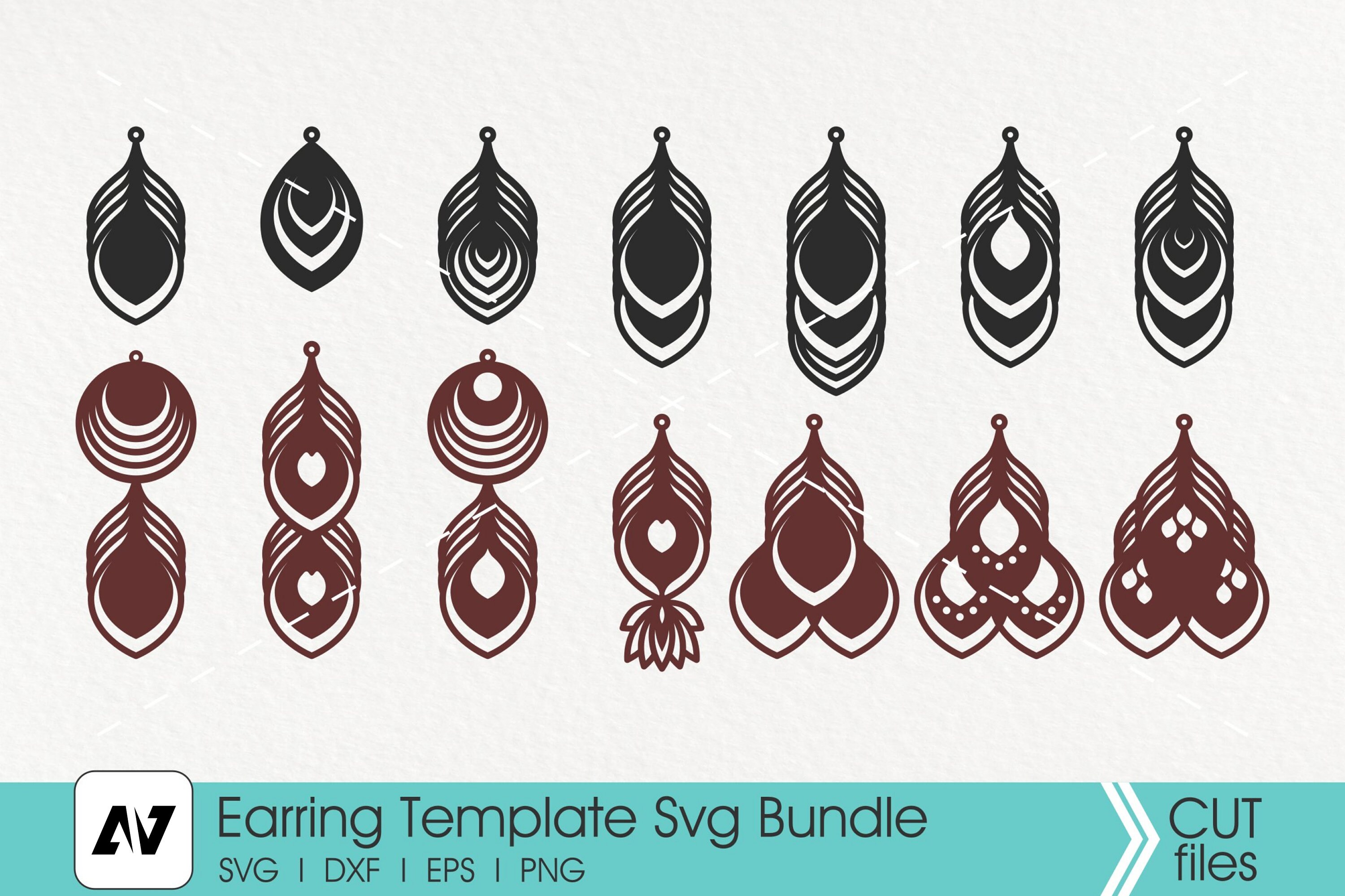 Earring Svg Earring Template Svg Faux Leather Earring Svg | Etsy