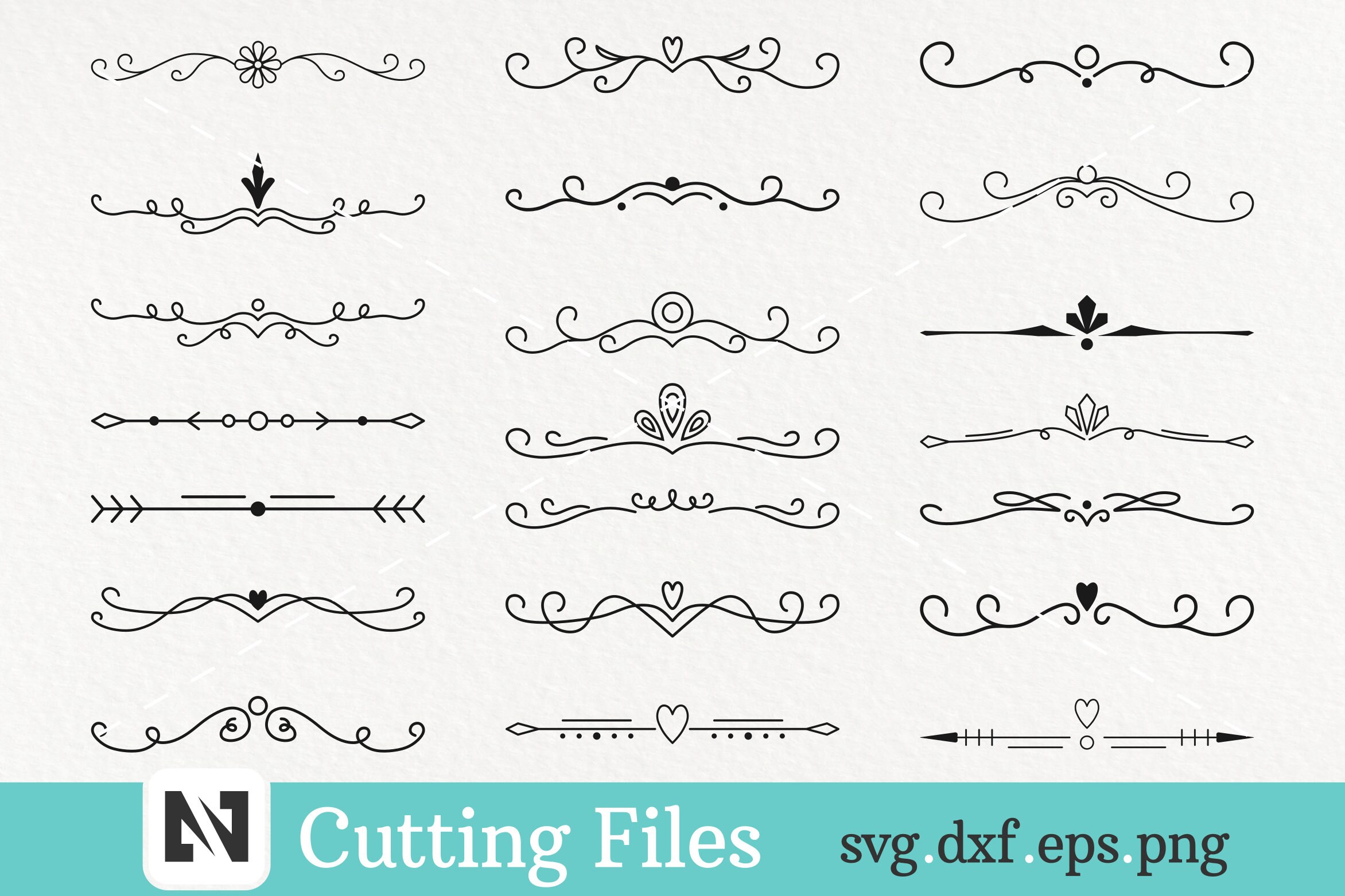 Flourish Svg Text Divider Svg Swash Svg Swirl Svg Swoosh | Etsy