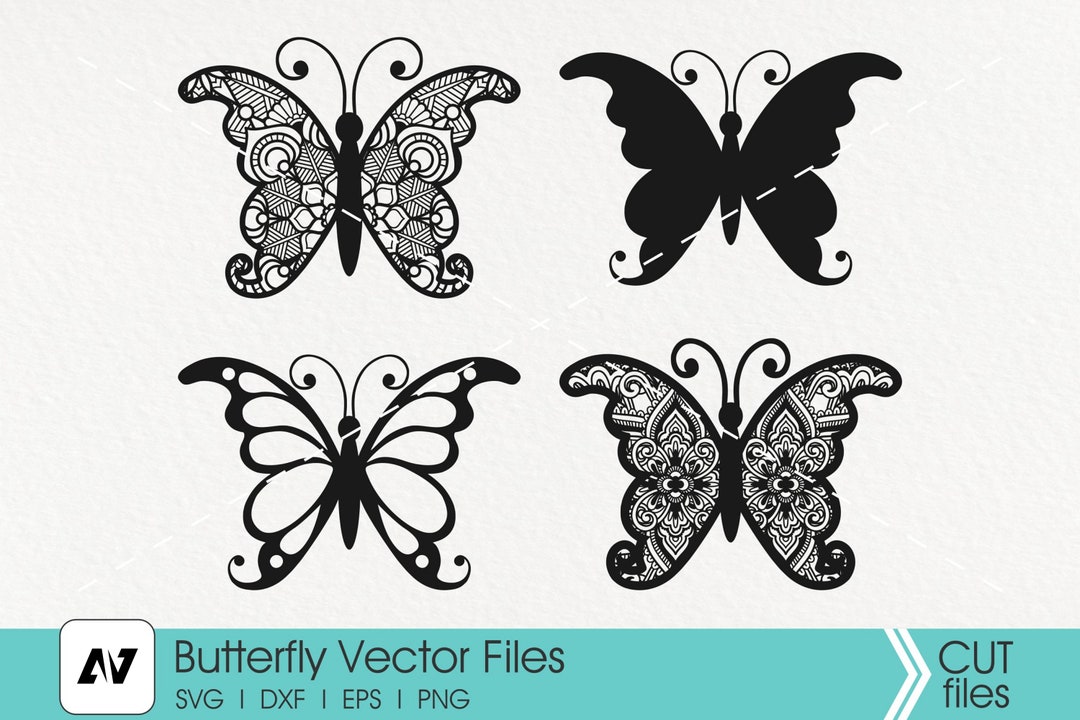 Butterfly Svg, Mandala Svg, Butterfly Mandala Svg, Zentangle Svg ...