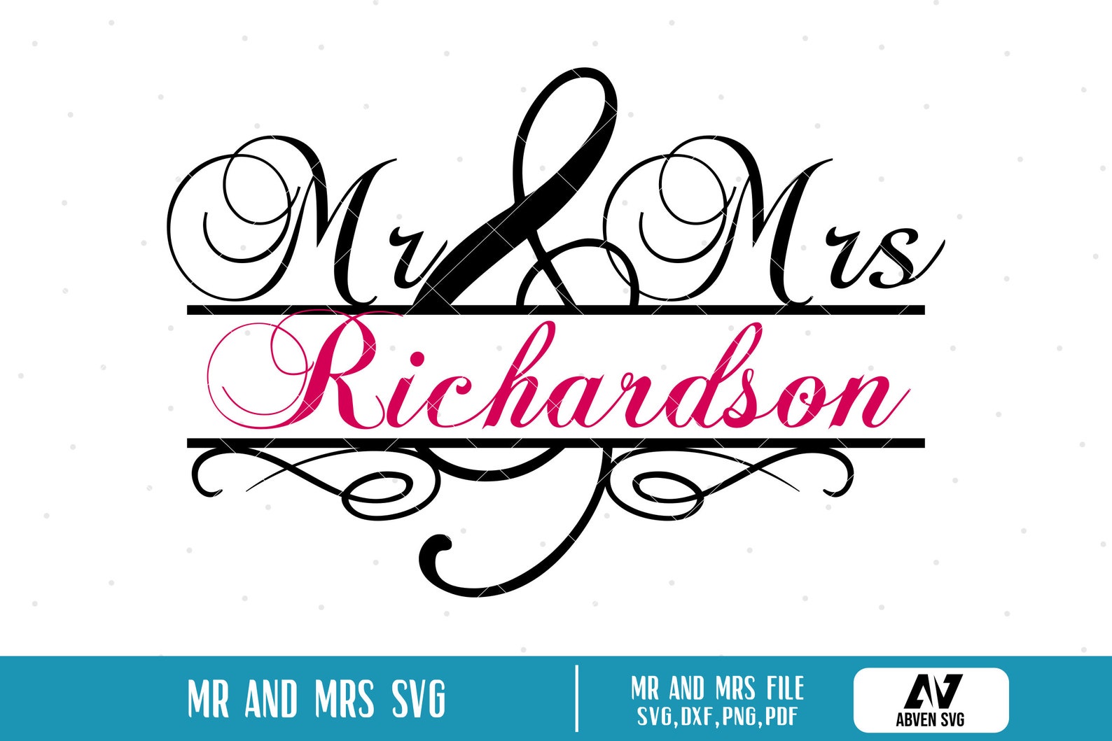 Mr and Mrs Svg, Mr and Mrs Clip Art, Mr and Mrs Monogram Svg, Wedding ...