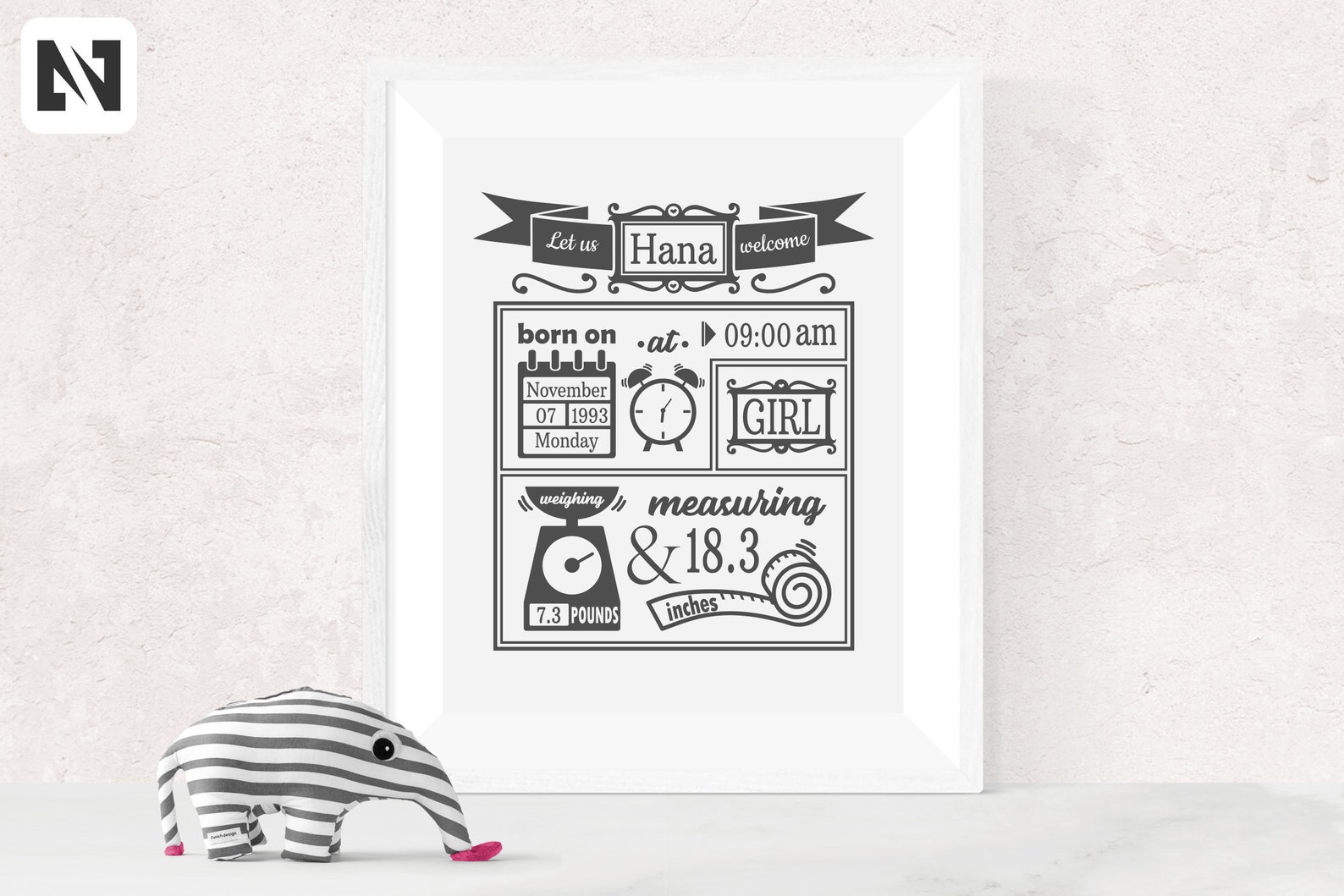 Birth Stats Svg, Birth Information Svg, Birth Statistics Svg, Newborn ...