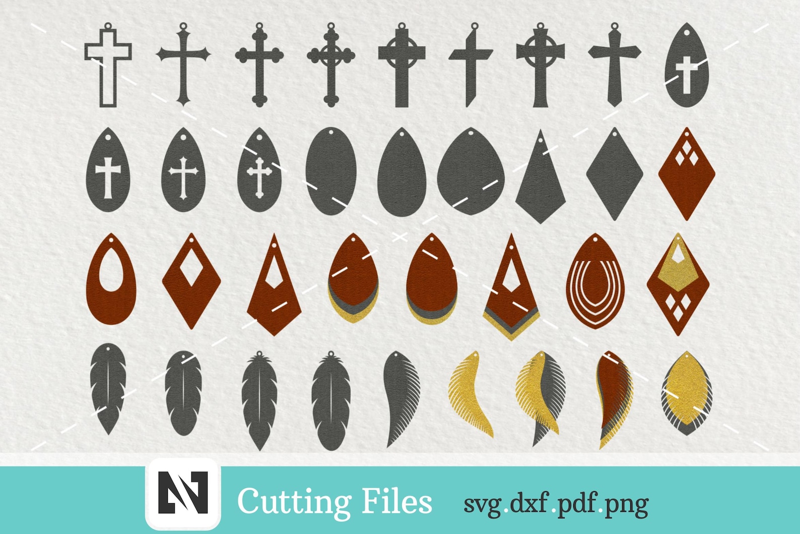 Earring Svg, Earrings Template Svg, Leather Earrings Svg, Faux Leather ...