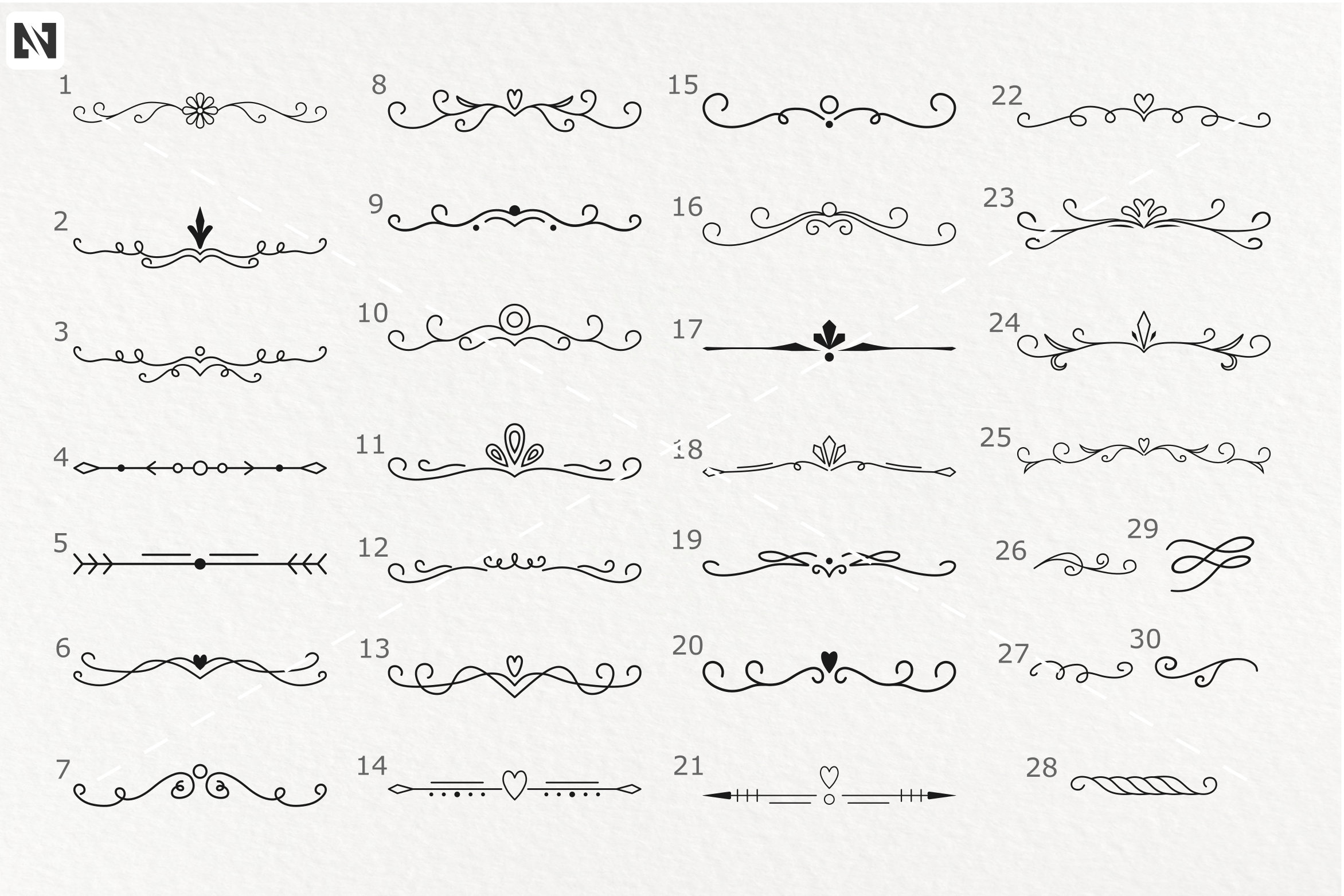 Flourish Svg Text Divider Svg Swash Svg Swirl Svg Swoosh | Etsy