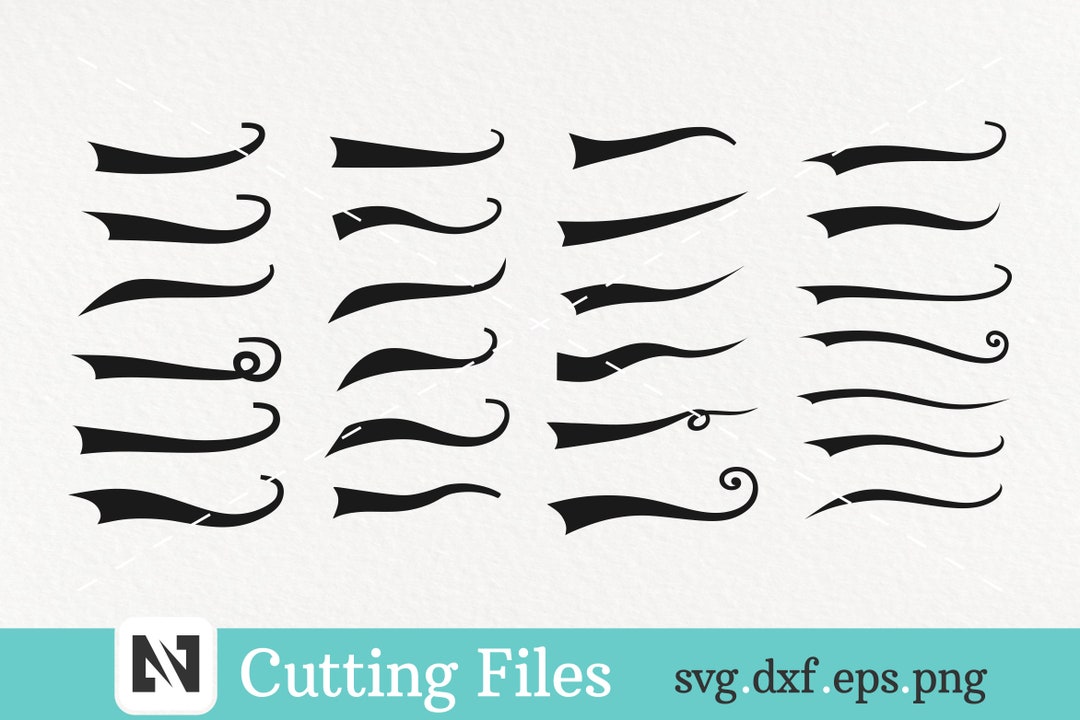 Text Tail Svg Bundle, Swoosh Svg, Swash Svg, Swirl Svg, Font Tail Svg ...
