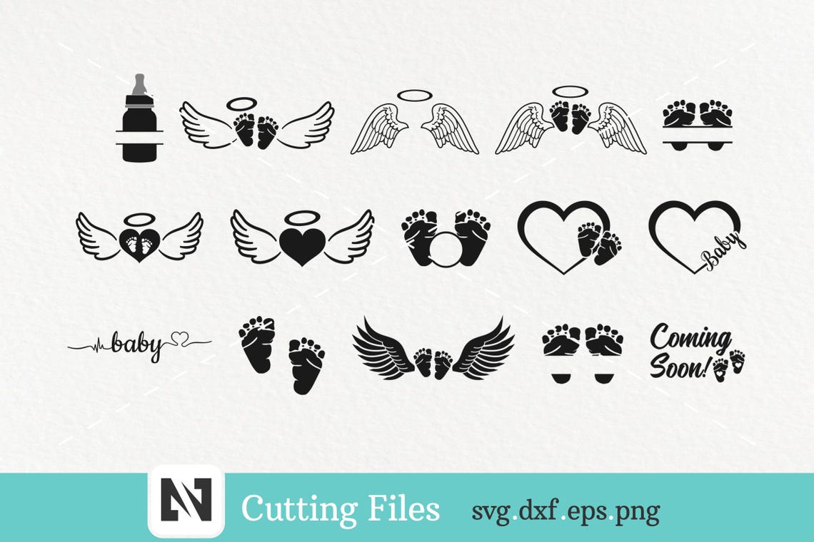 Baby Svg, Baby Memorial Svg, Baby Angel Svg, Angel Svg, Toddler Svg ...