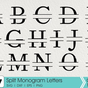 Split Letter Svg, Split Letter Monogram Svg, Letter Svg, Letter ...