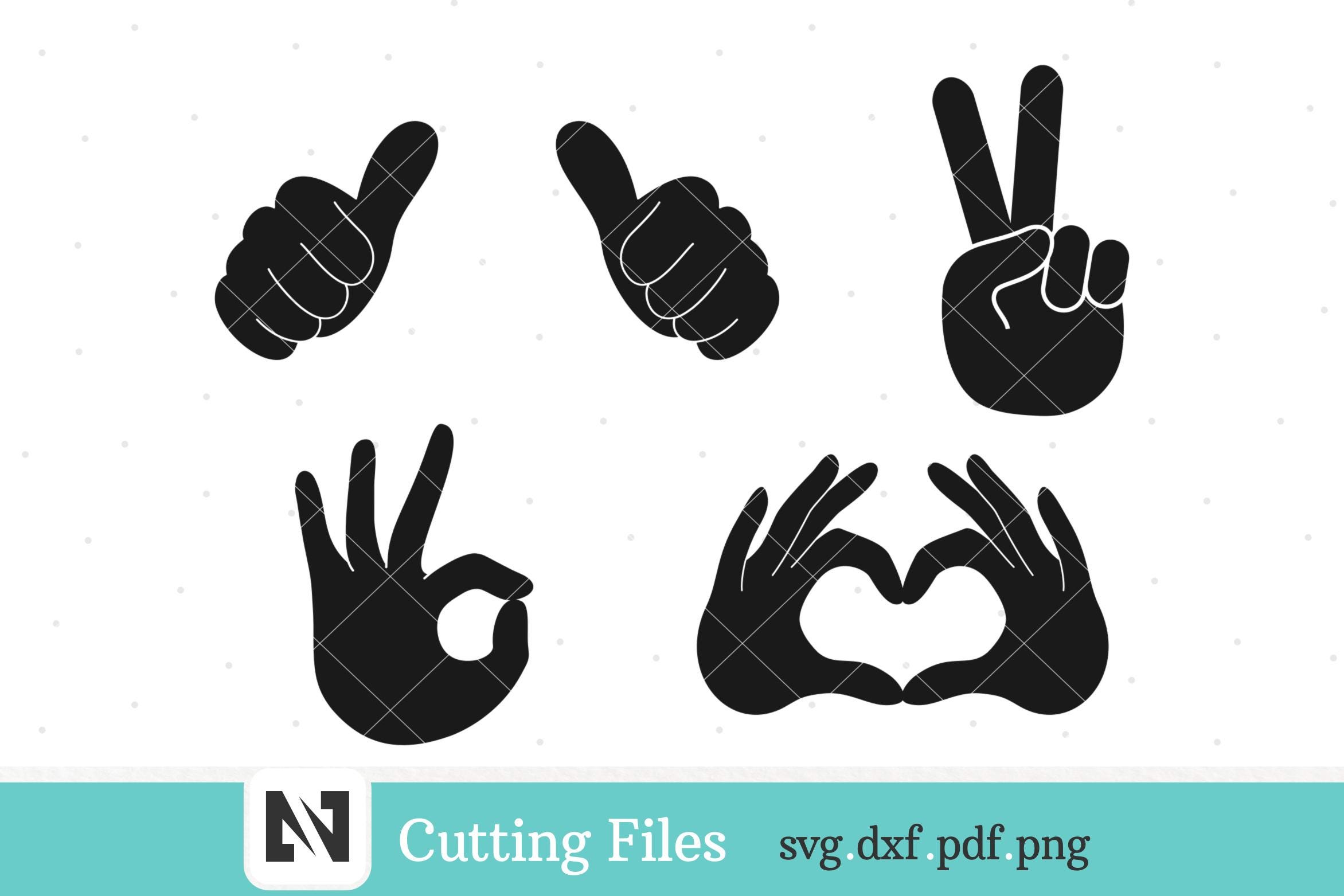 Hand Gesture Svg, Hand Svg, Hand Sign, Okay Sign Svg, Peace Sign Svg ...