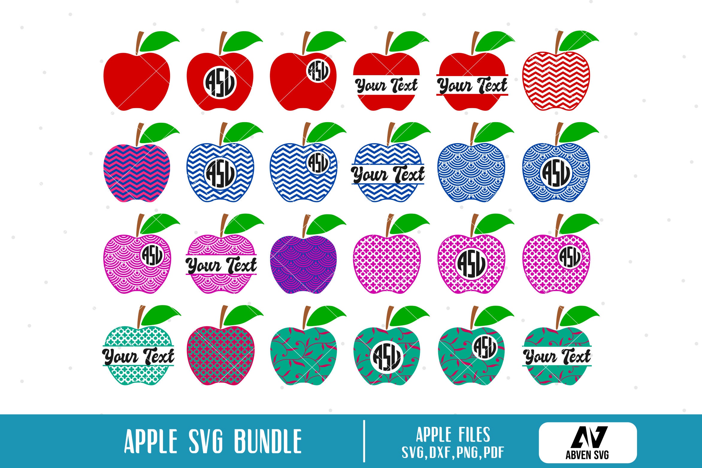 Apple Svg Apple Monogram Svg Apple Clip Art Apple Graphics | Etsy