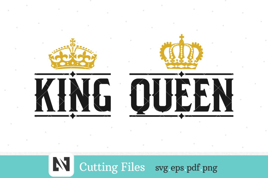 King Svg, King Clip Art, Queen Svg, Queen Clip Art, Crown Svg, King ...