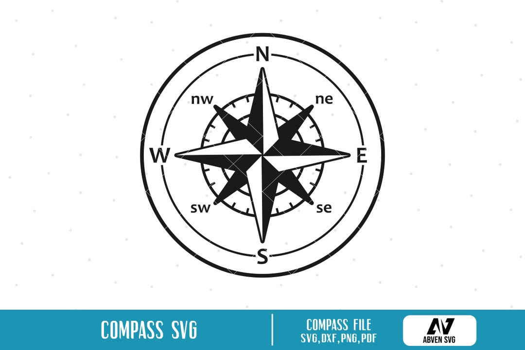 Compass Svg, Compass Dial Svg, True North Svg, Compass Clip Art, Travel ...