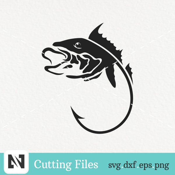 Fish Hook Svg - Etsy