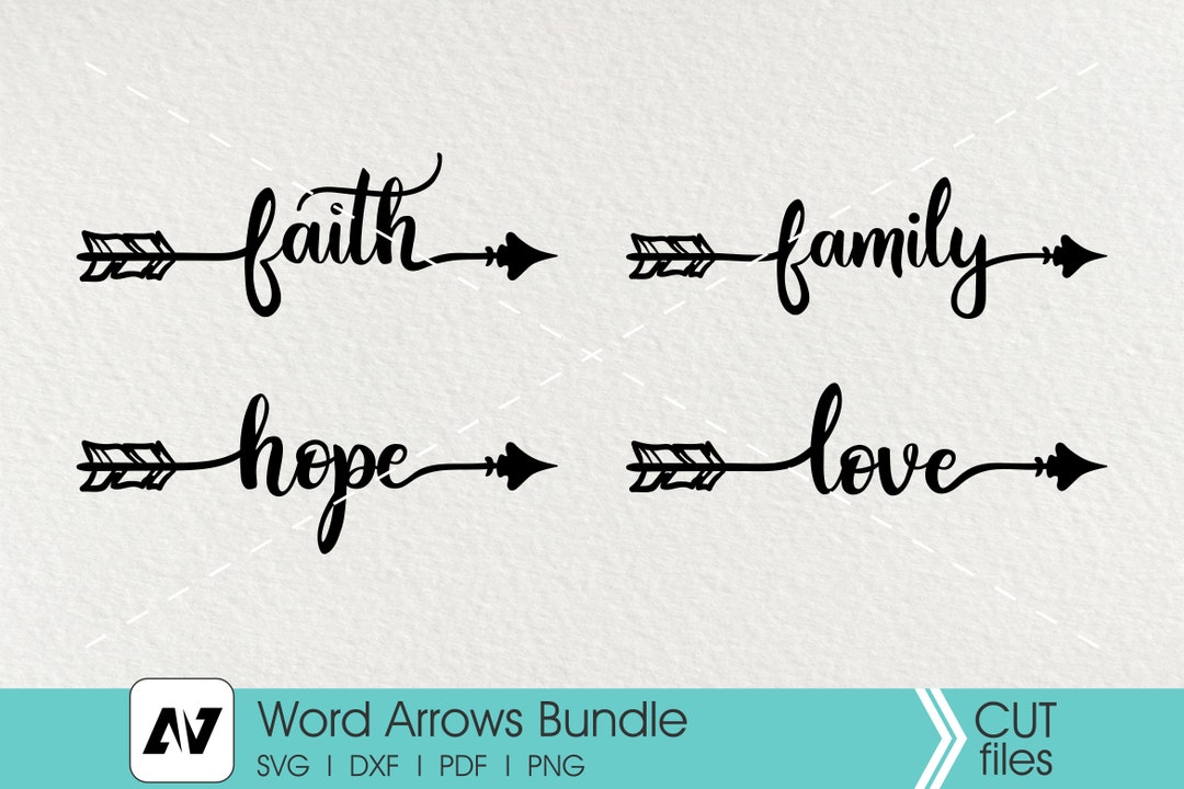 Faith Svg, Family Svg, Hope Svg, Love Svg, Faith Clip Art, Family Clip ...