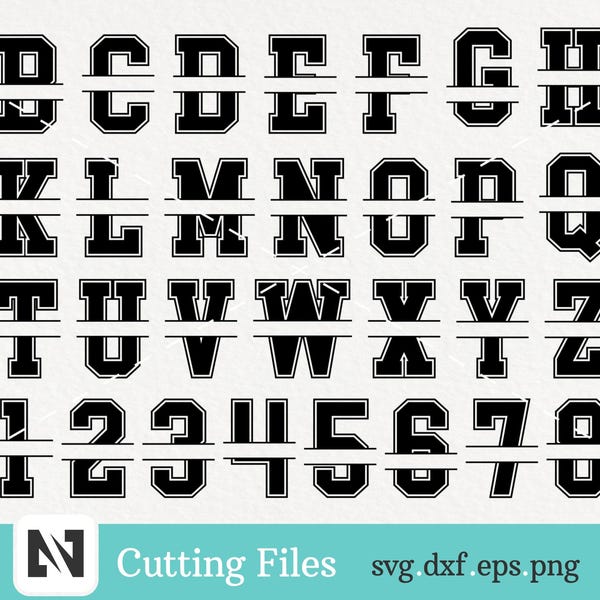 Varsity Letter Svg - Etsy