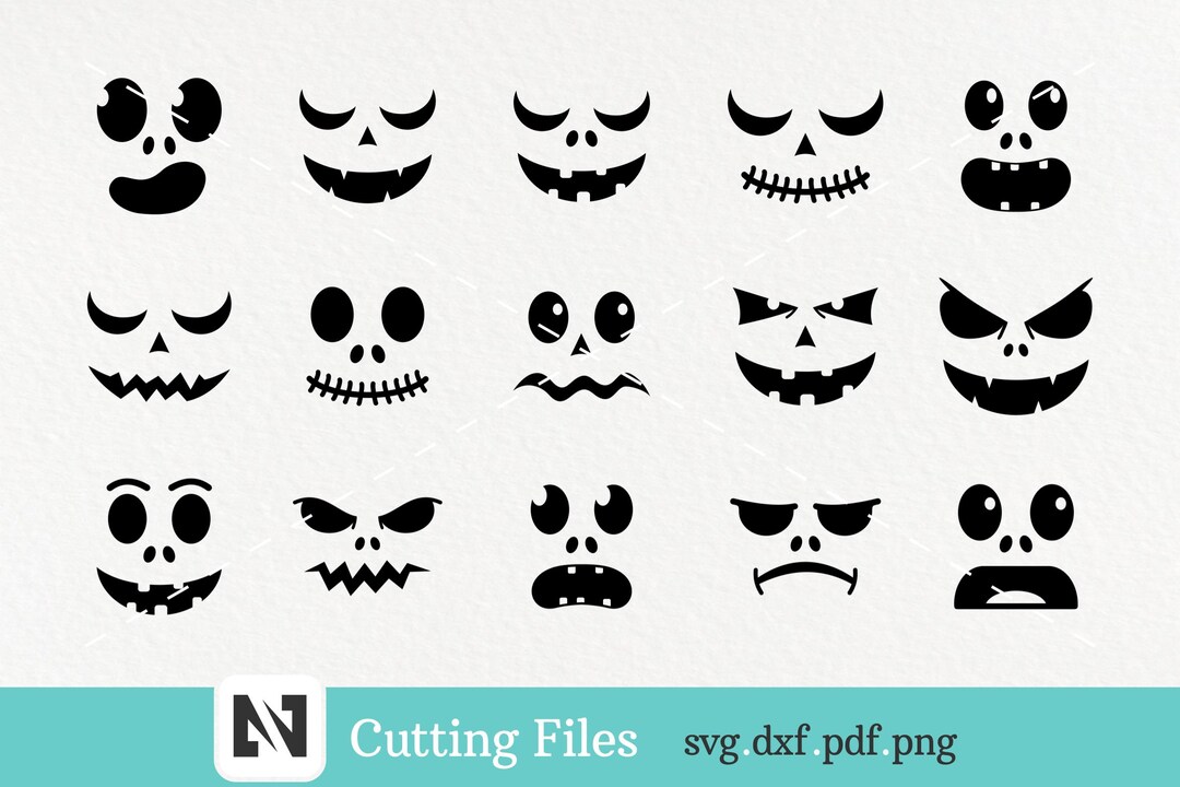 Halloween Face Svg, Scary Face Svg, Pumpkin Face Svg, Halloween Svg ...