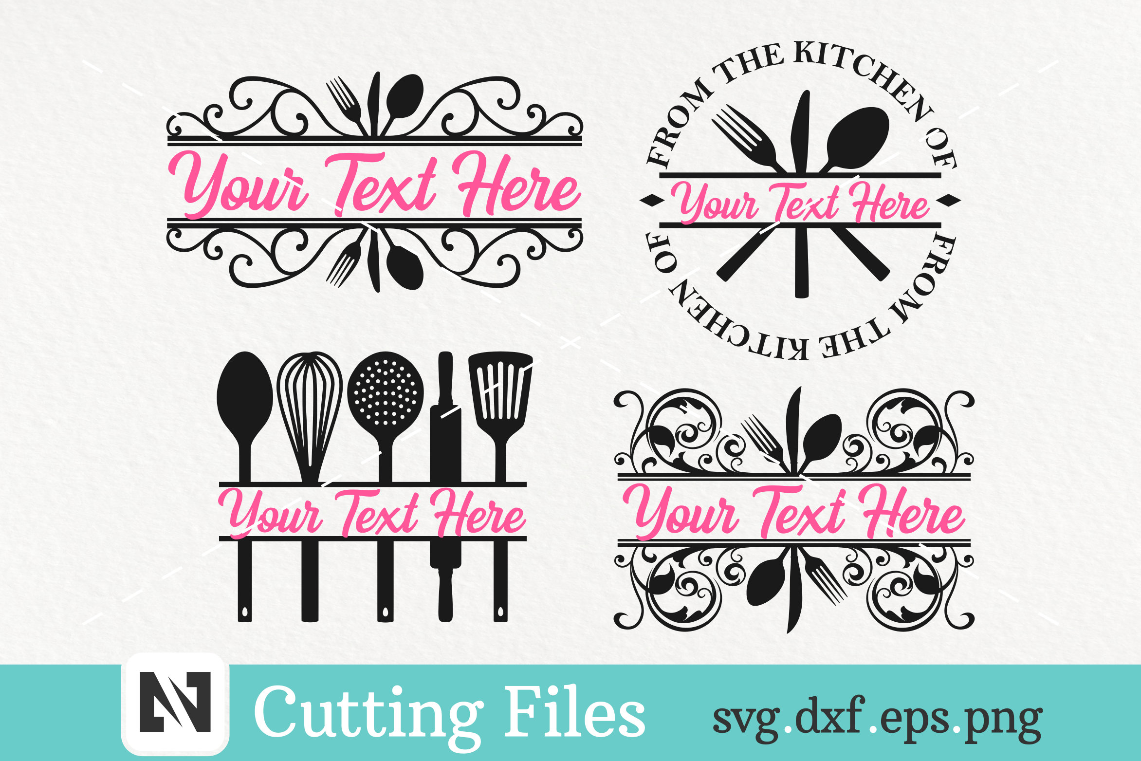 Kitchen Monogram Svg Kitchen Svg Cooking Monogram Svg - Etsy