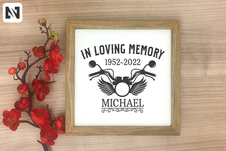 In Loving Memory Svg, Biker Memorial Svg, Memorial Avg, Memorial for ...