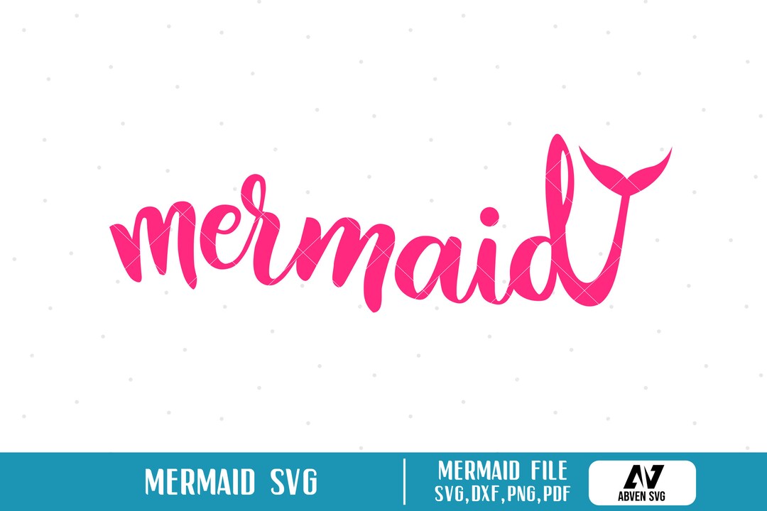 Mermaid Svg, Mermaid Word Svg, Mermaid Clip Art, Mermaid Graphics ...