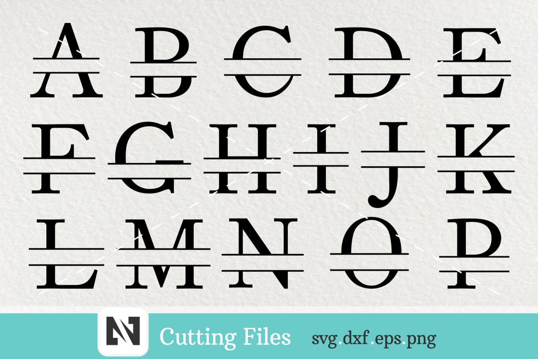 Split Letter Svg, Split Letter Monogram Svg, Letter Svg, Letter ...
