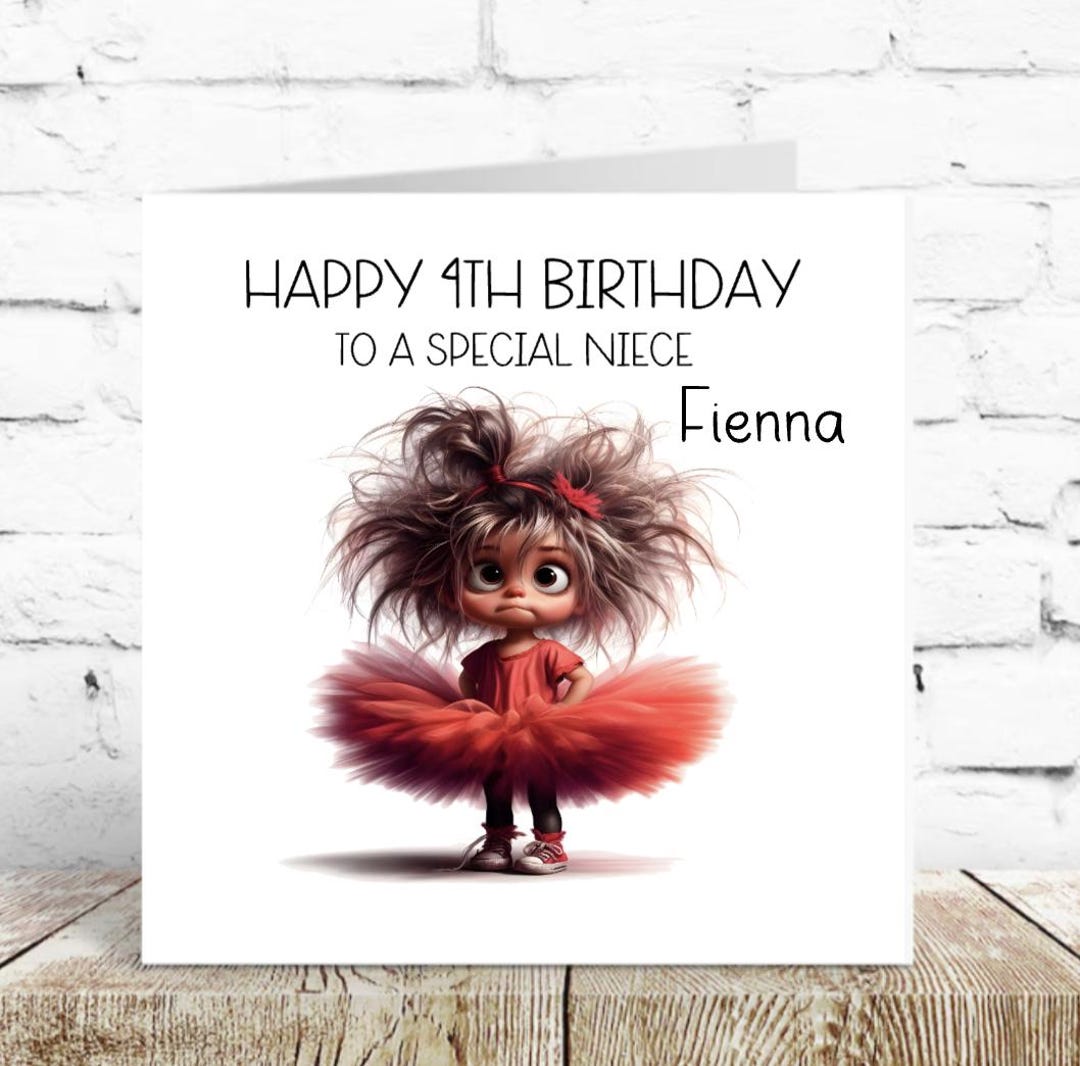 Personalised Bithday Red Tutu Girl - Etsy