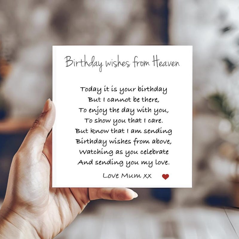 Quote From Mom in Heaven - Etsy UK