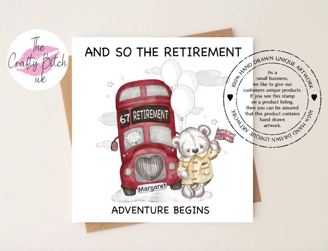 Personalised Retirement Card - Etsy