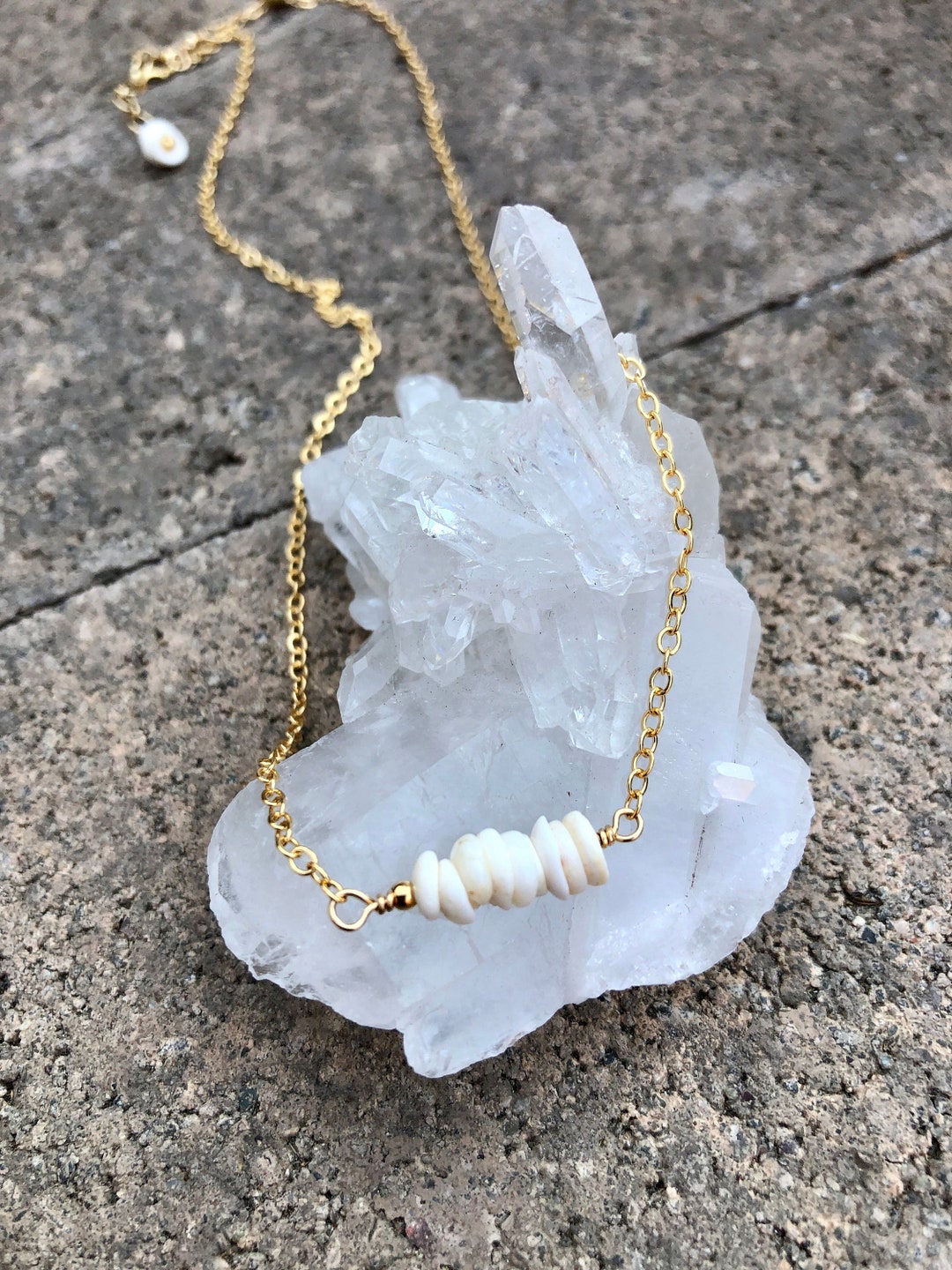 Puka Shell Necklace, Puka Bar Necklace, Shell Necklace, Summer Necklace ...