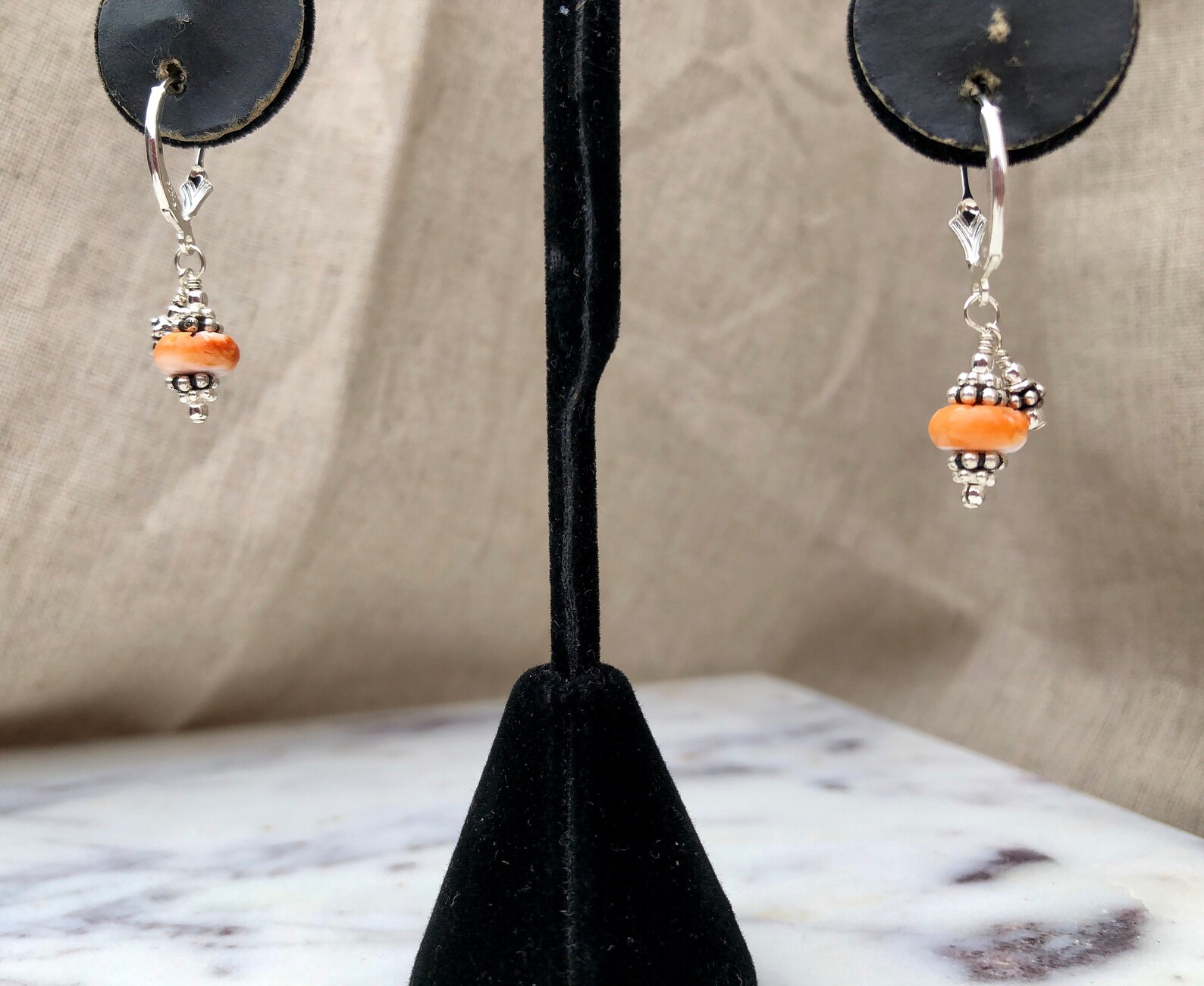 Spiny Oyster Dangle Earrings, Shell Earrings, Shell Lever Back Earrings ...