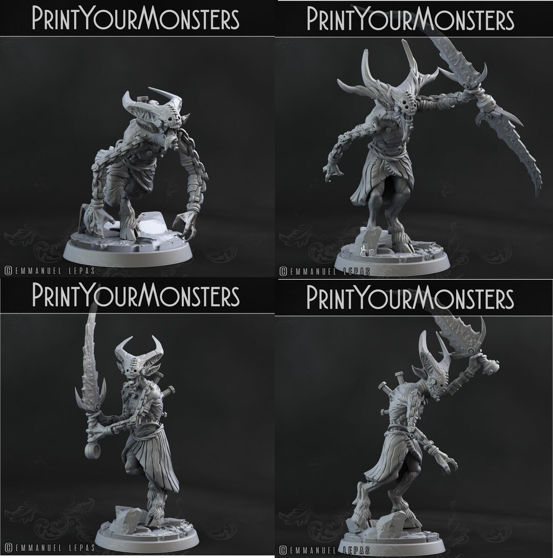 3D Printed Print Your Monster Demons Set 28 32mm D&D - Etsy