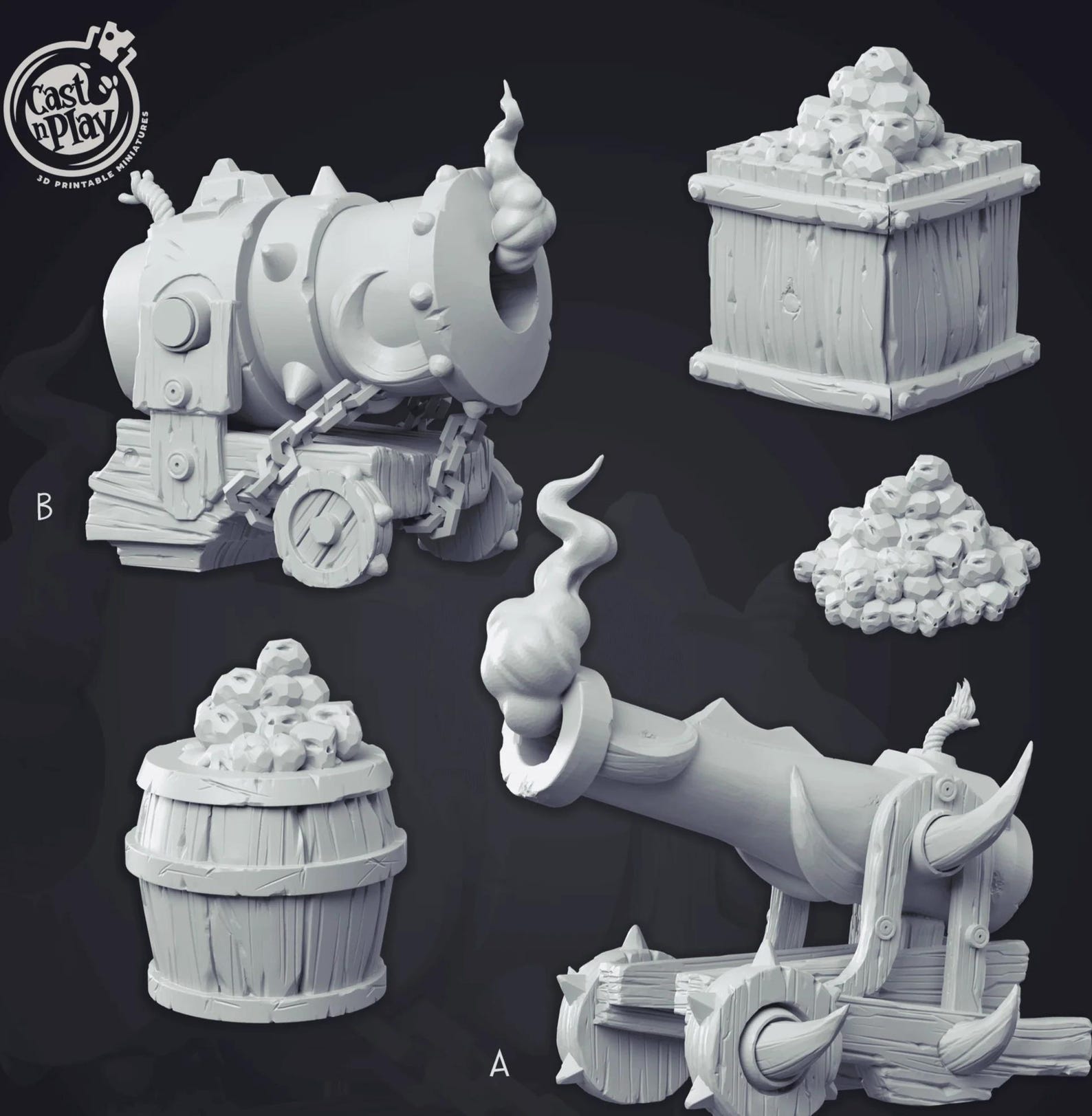 3D Printed Cast N Play - Canon Props 28mm 32mm D&D - Etsy