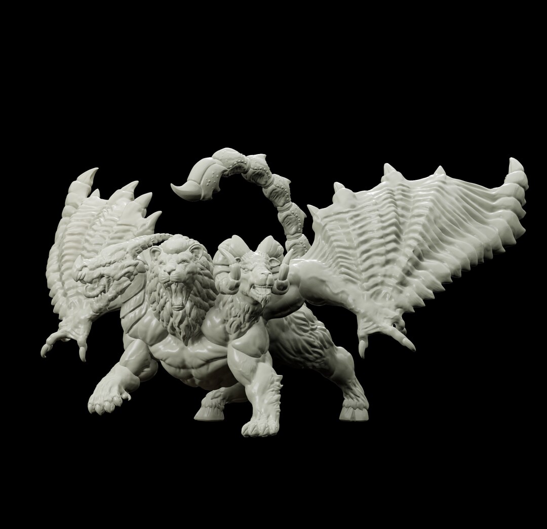 3D Printed Bestiary Vol. 4 Nafarrate Chimera 32mm Ragnarok - Etsy
