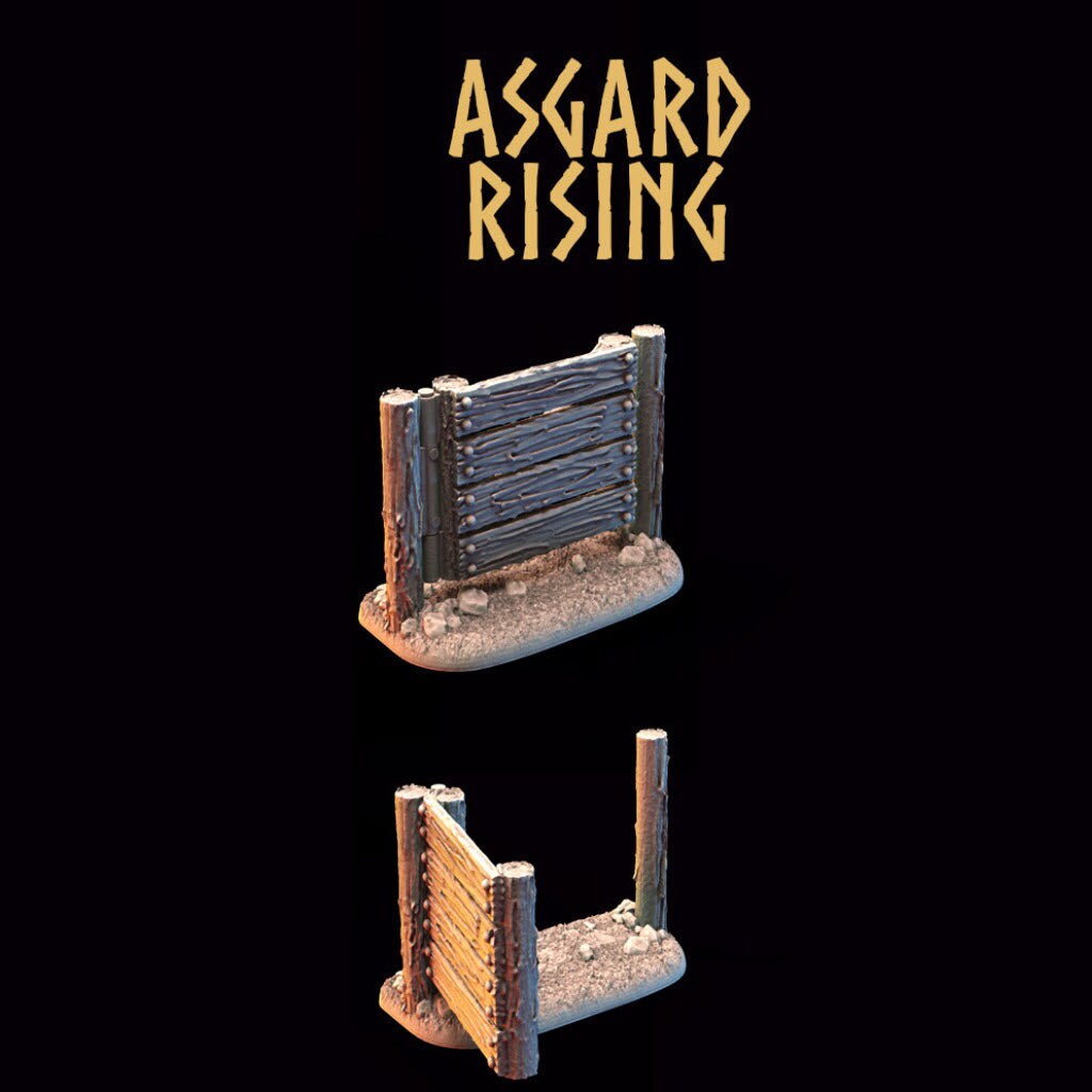 3D Printed Asgard Rising Wattle Fence Set With Gate 28mm - Etsy