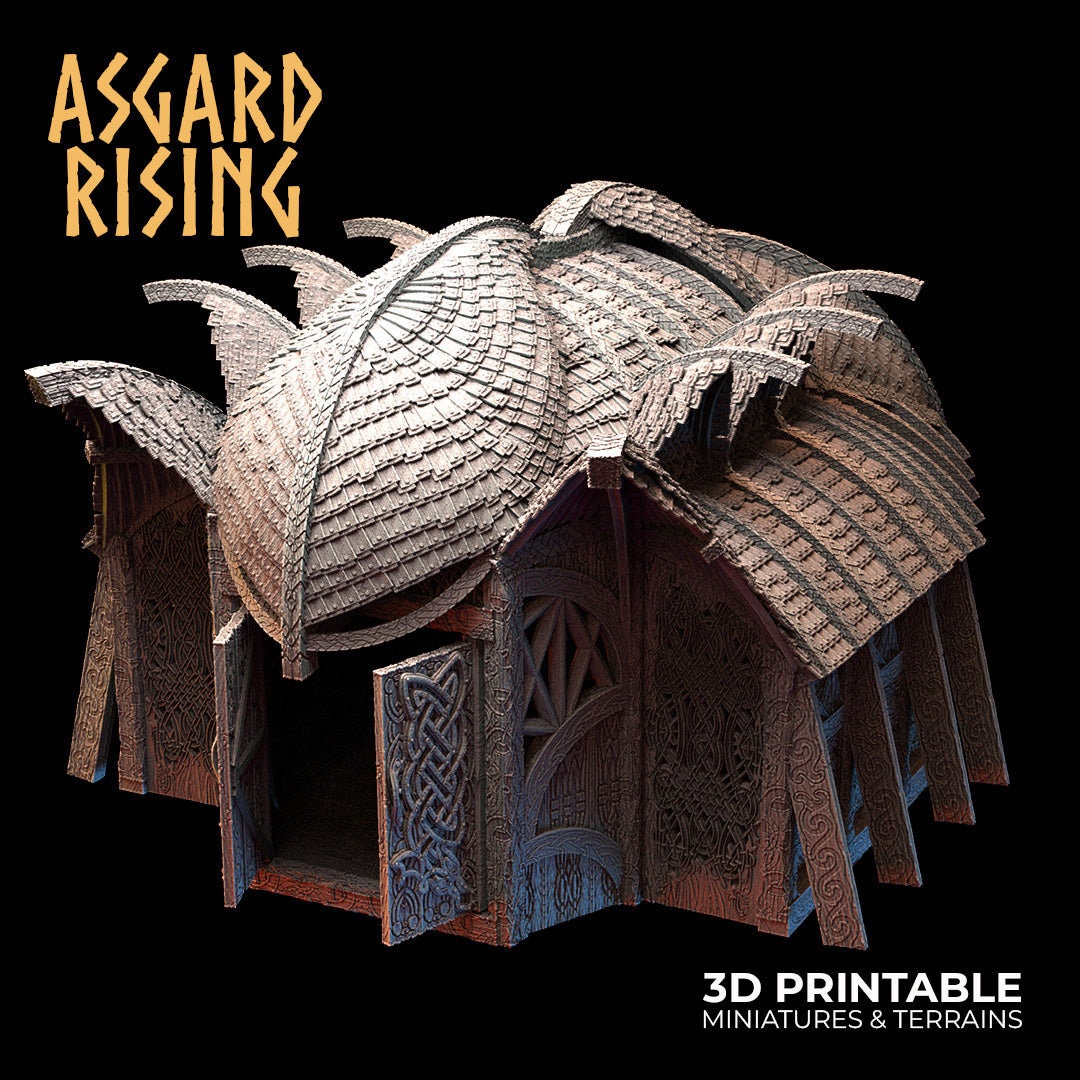 3D Printed Asgard Rising Viking Throne Room 28 32 Mm Wargaming Dnd - Etsy