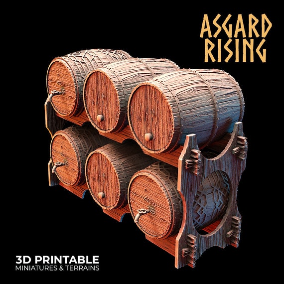 3D Printed Asgard Rising Dwarf Barrels Distillery and Brewery - Etsy