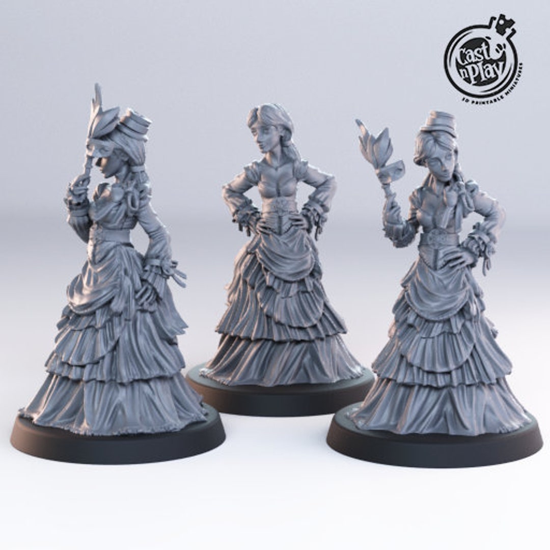 3D Printed Cast N Play - Noble Female 28mm 32mm D&D - Etsy