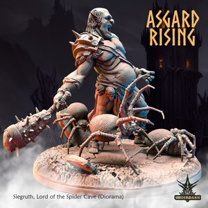 3D Printed Asgard Rising Siegruth Lord of the Spider Cave Diorama 28 32 ...