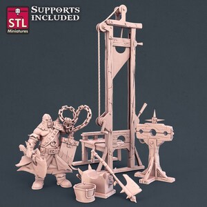 3D Printed STL Miniatures Executioner Set 28mm 32mm War - Etsy